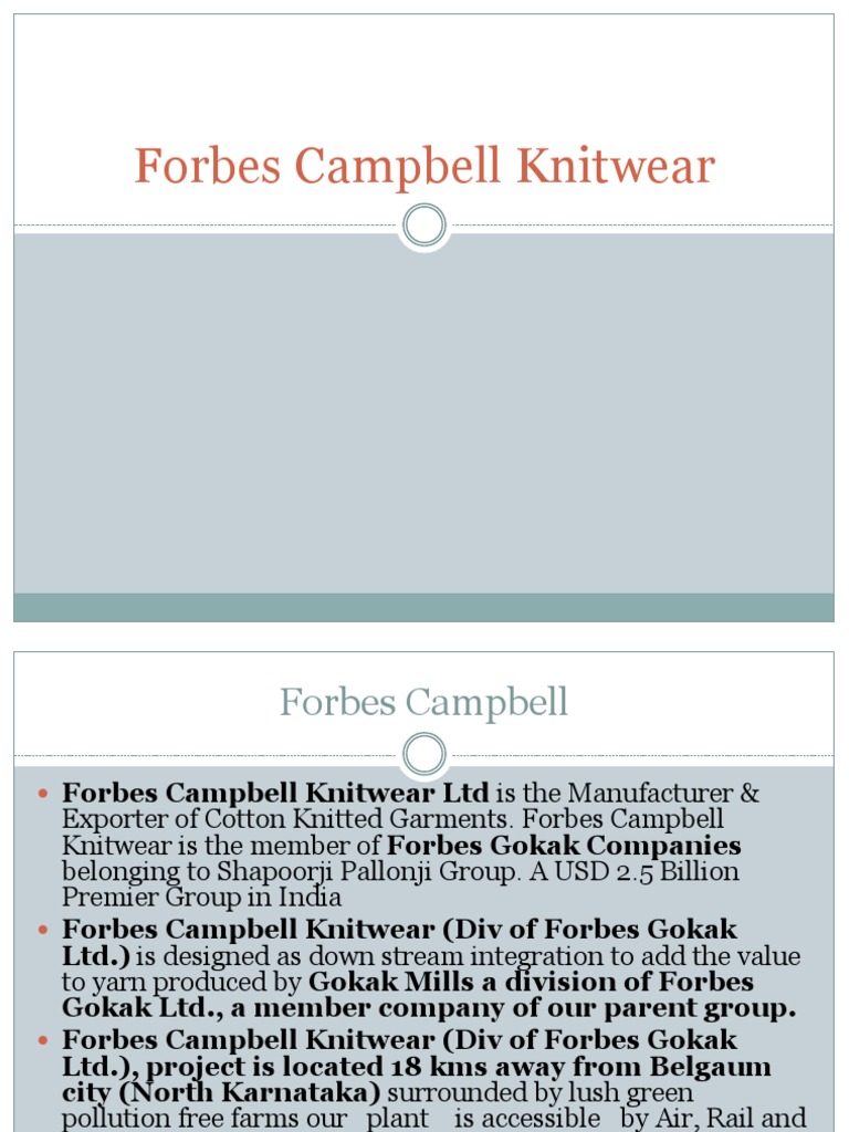 Forbes Campbell Knitwear | PDF | Swot Analysis | Knitting