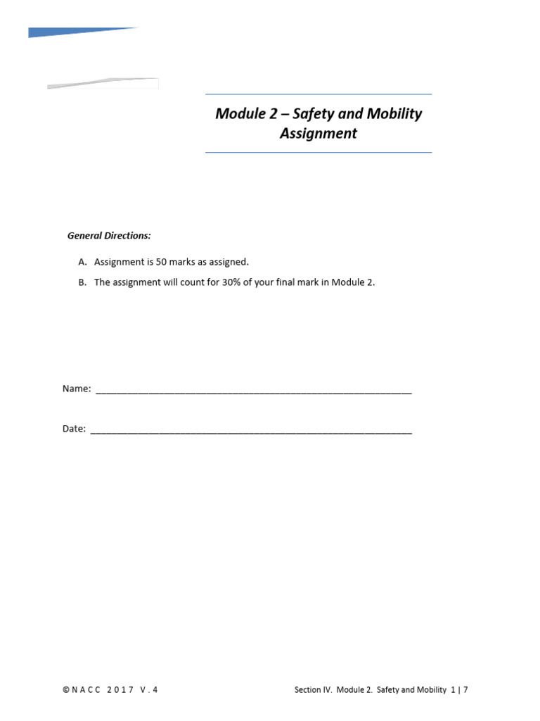 IV-3 Assigmt - Module 2 Safety & Mobility | PDF | Stove | Home