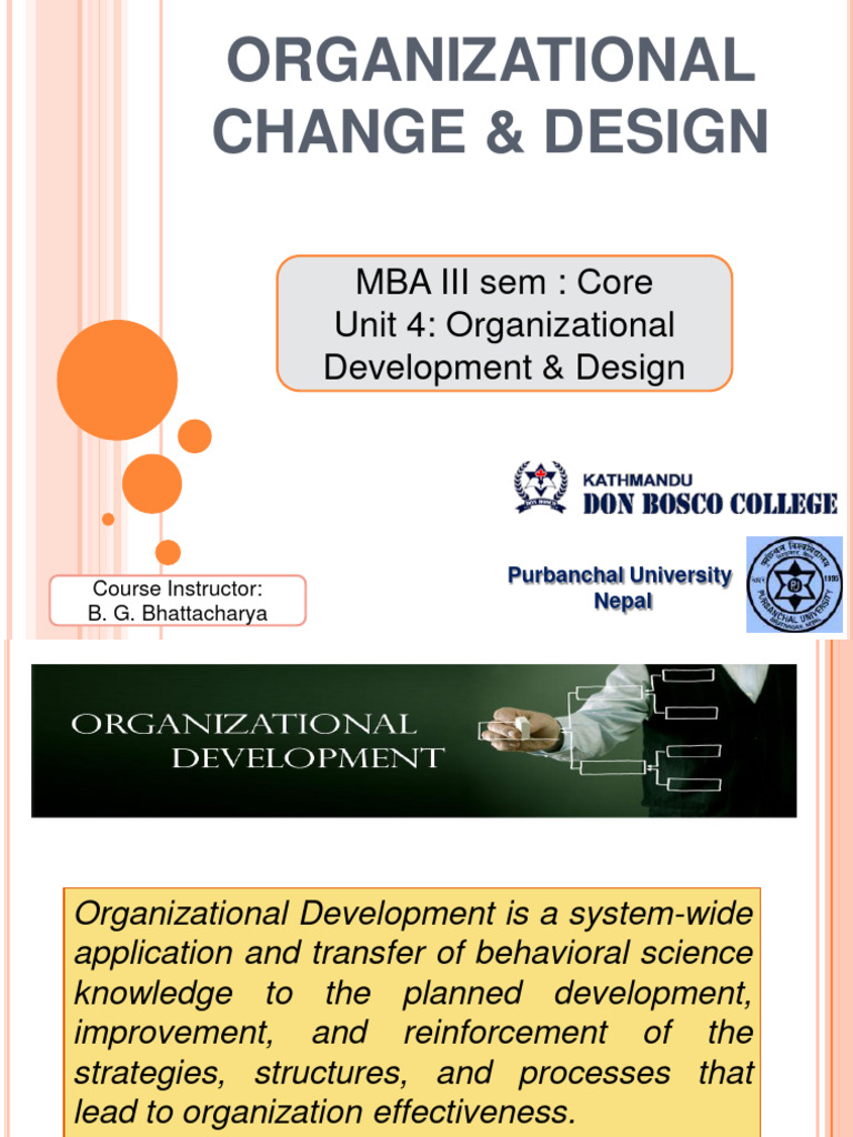 Unit - 4 Org. Development & Design | PDF