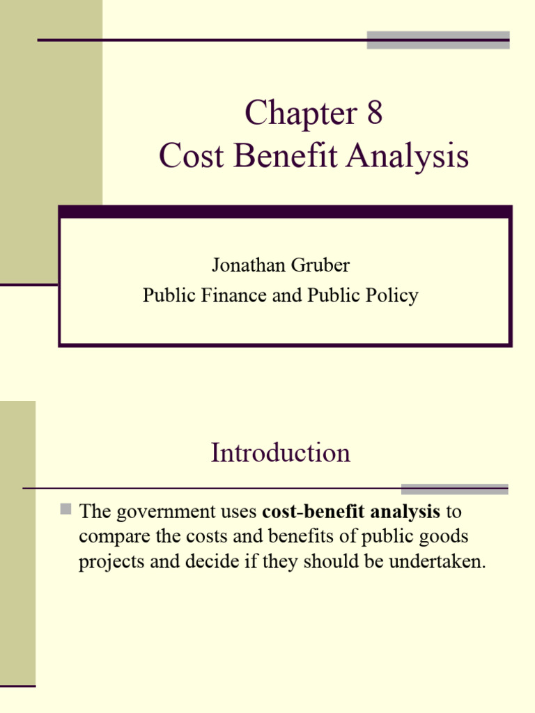 Chapter 8 - Cost Benefit Analysis | PDF | Labour Economics | Cost