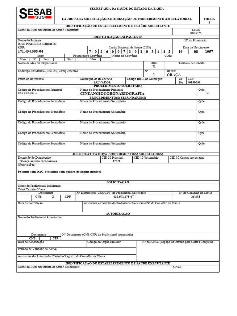 Apac Cateterismo | PDF