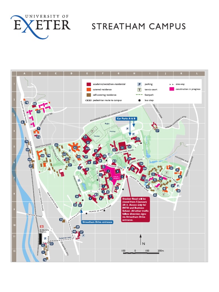 Exeter University Streatham Campus Map | PDF | Academia | University