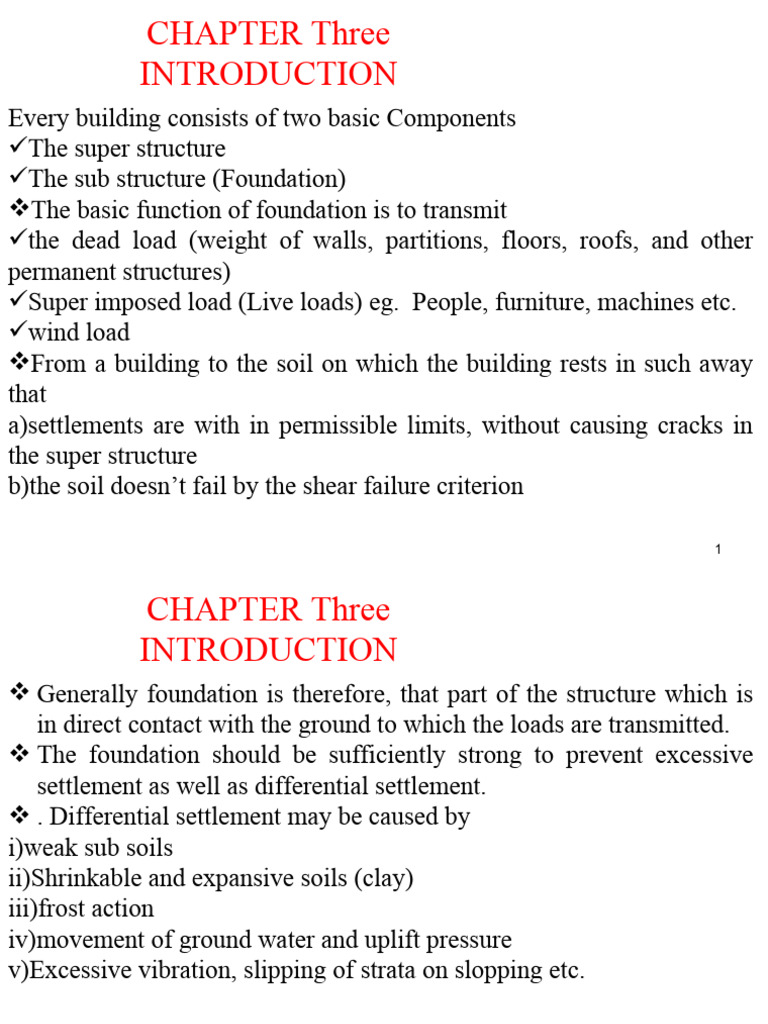 Chapter 3-Types of Fondation | PDF