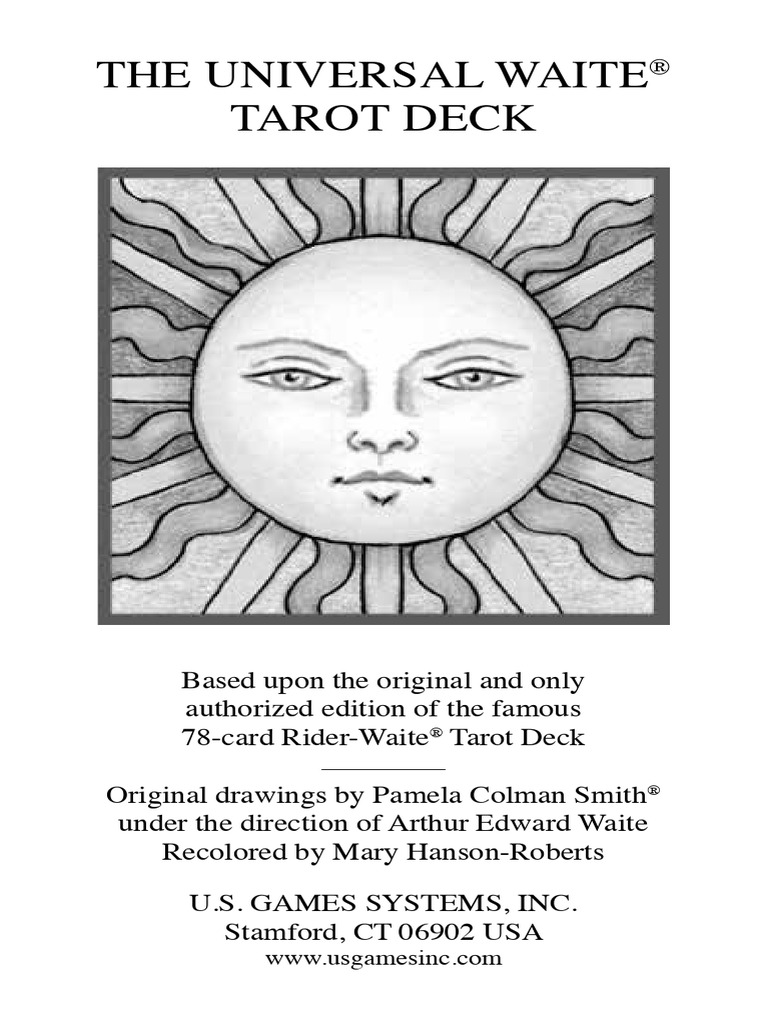 Universal Rider Waite Booklet Pdf Playing Cards Major Arcana