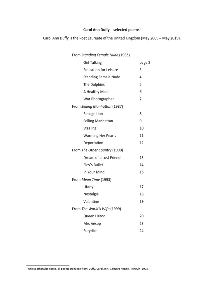Duffy Poems 1819 | PDF | Biblical Magi
