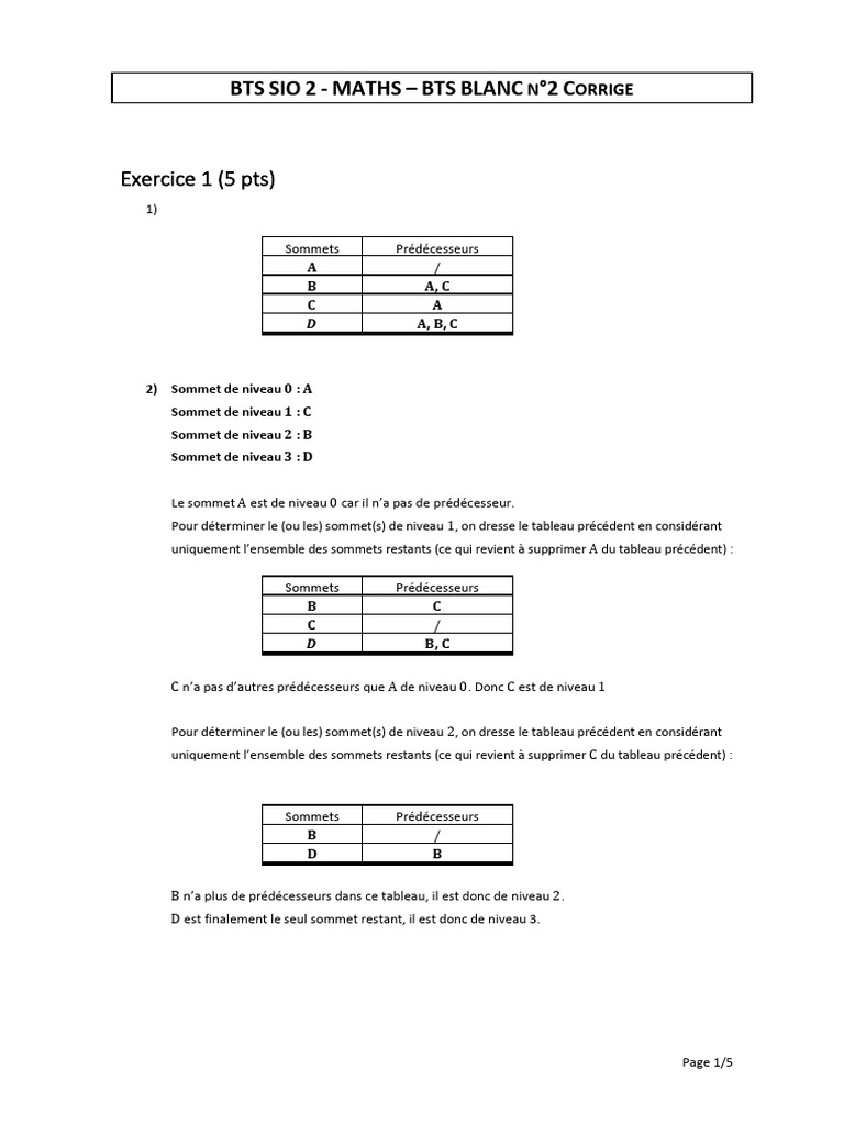 BTS SIO 2 - BTS Blanc N°2 CORR | PDF