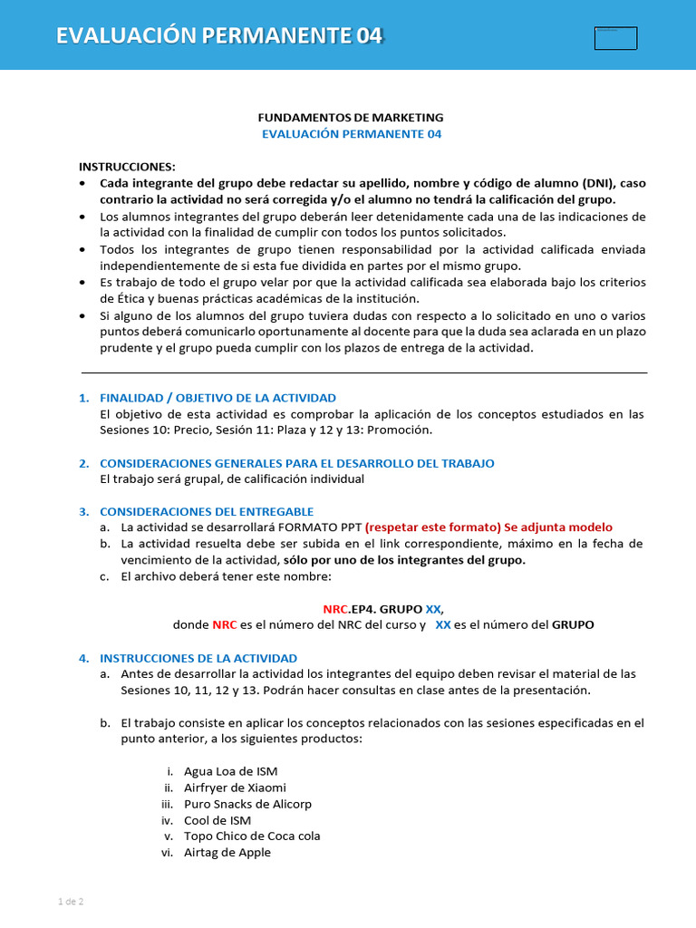 Ep4. Instrucciones | PDF