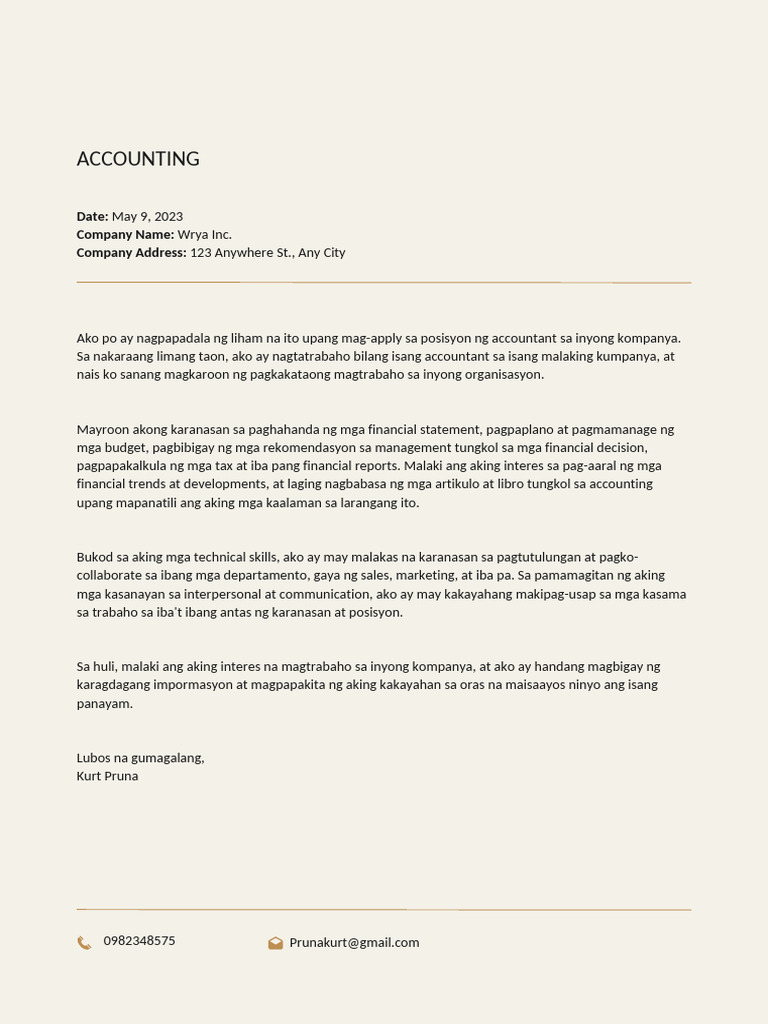 Liham Aplikasyon | PDF