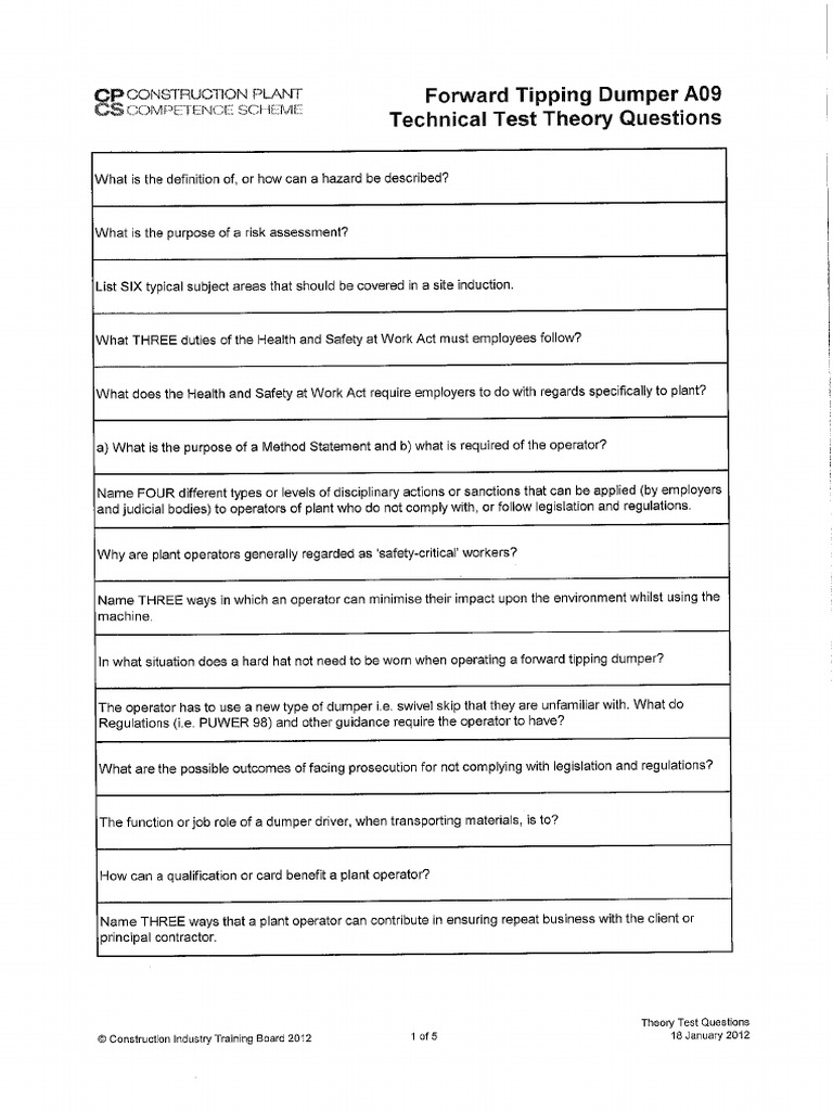 Forward Tipping Dumper Q & A | PDF