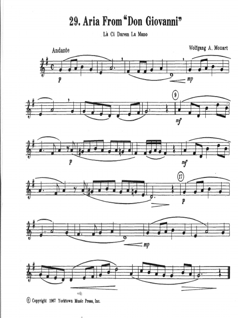 Aria From Don Giovanni | PDF