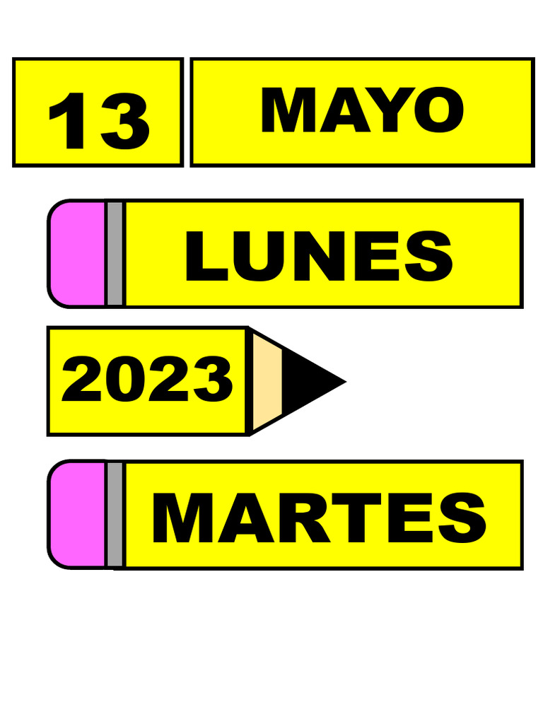 Calendario Lápiz para Sala de Clases. | PDF