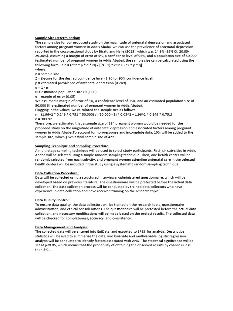 Sample Size Determination 5 Docx Added Pdf Sample Size