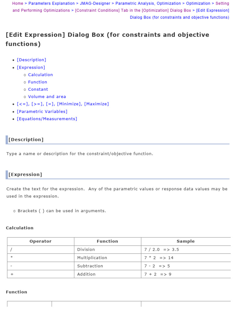 JMAG Expression Designer Overview | PDF | Teaching Methods & Materials