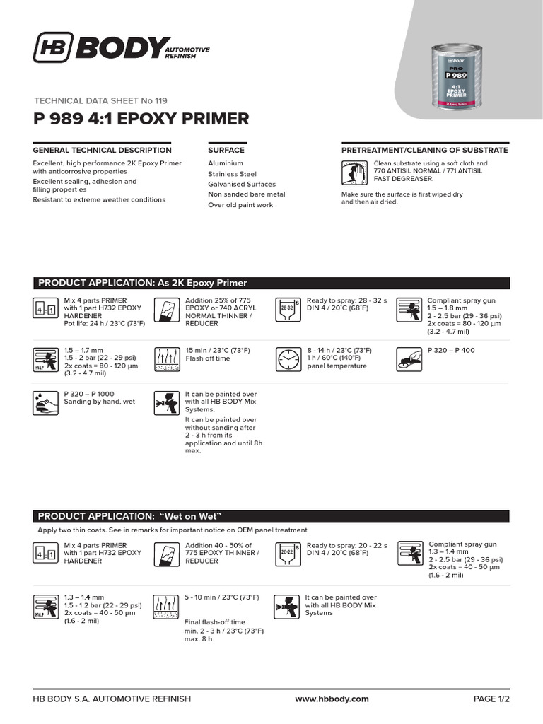 Epoxy Primer Tds | PDF | Technology & Engineering