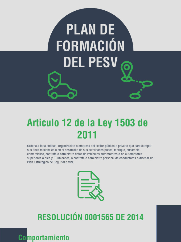 Plan de Formación Del PESV | PDF | Licencia de conducir