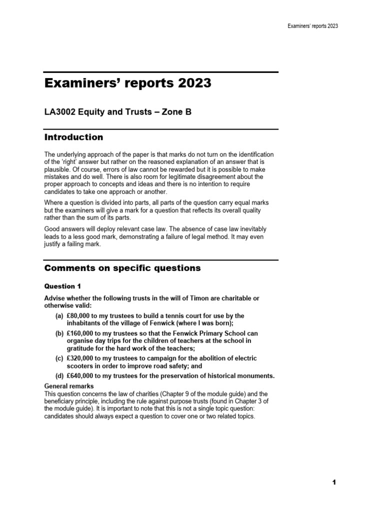Trusts Report 2023 B | PDF | English Trust Law | Trust Law