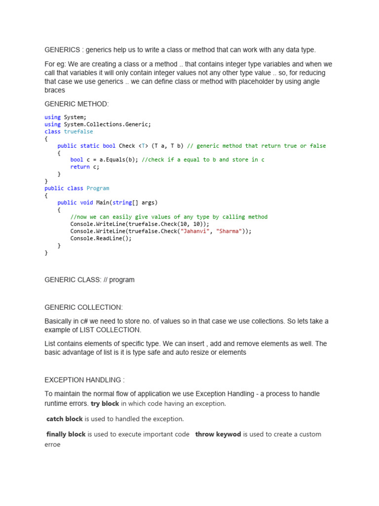 Csharp Notes | PDF | Language Integrated Query | Json