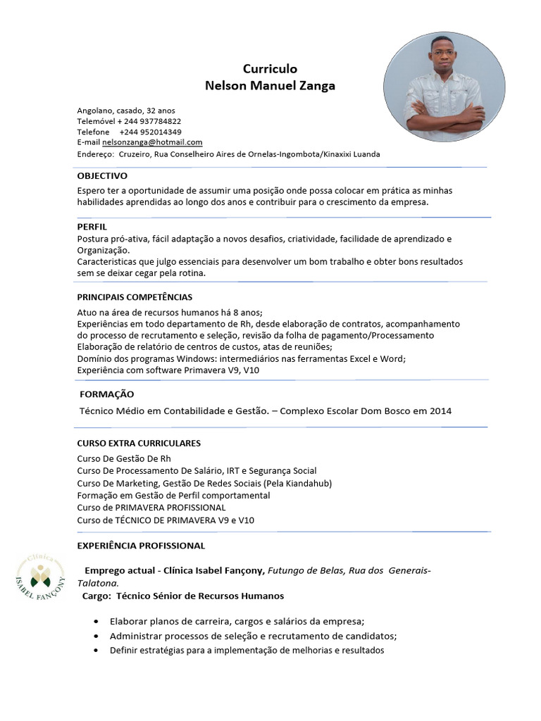 CV - Nelson Zanga - 2023 | PDF