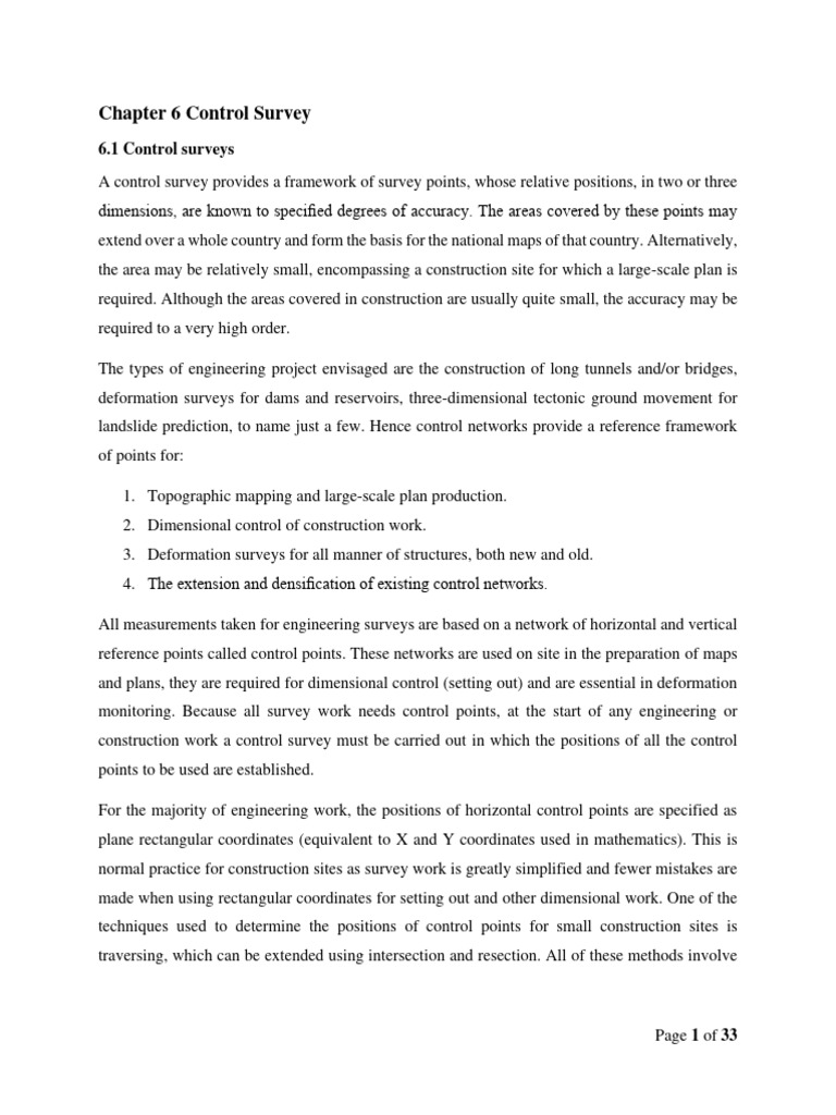 Control Surveys in Engineering Surveying | PDF | Cartesian Coordinate ...