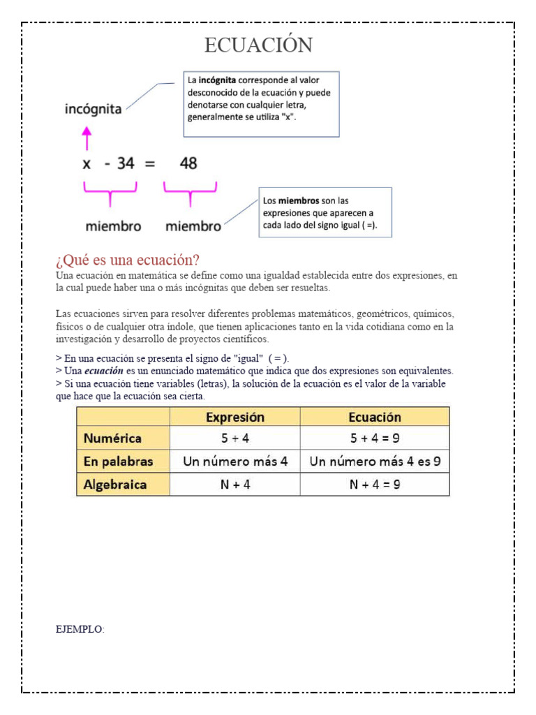 6º Ecuaciones e Inecuaciones. | PDF