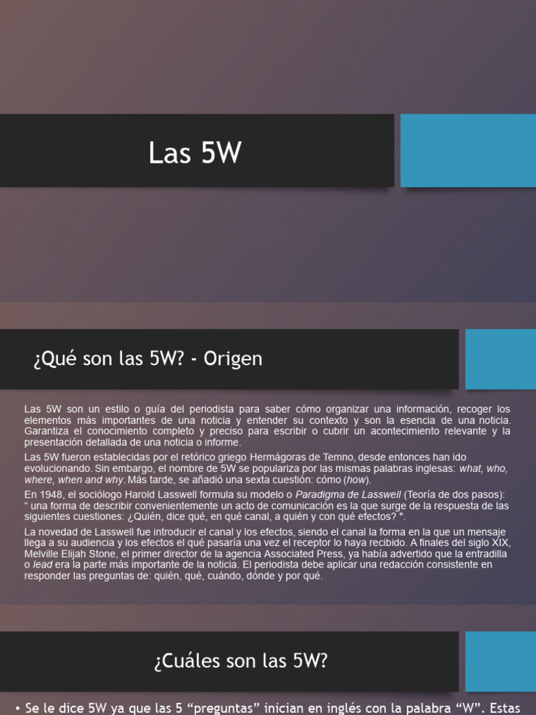 Las 5W | PDF