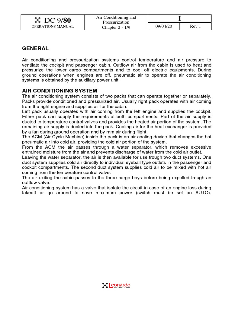 02 - Air Conditioning and Pressurization | PDF | Air Conditioning | Valve