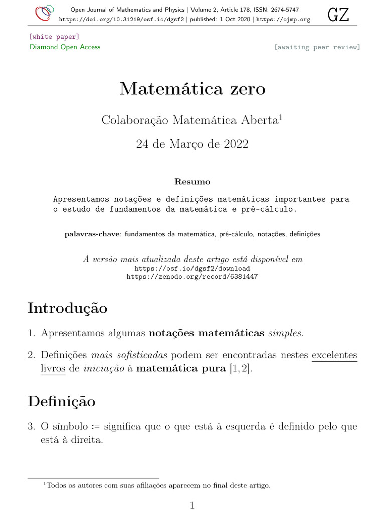 Matematica Zero | PDF