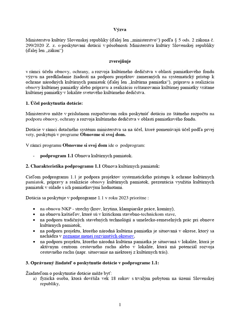 Vyzva Podprogram 1 1 2023 | PDF