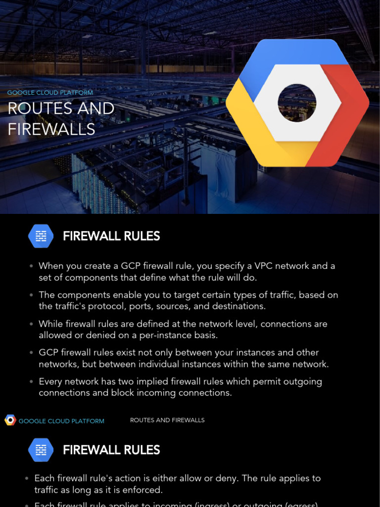 3.1 GCP - Routes - and - Firewalls PDF | PDF | Firewall (Computing ...