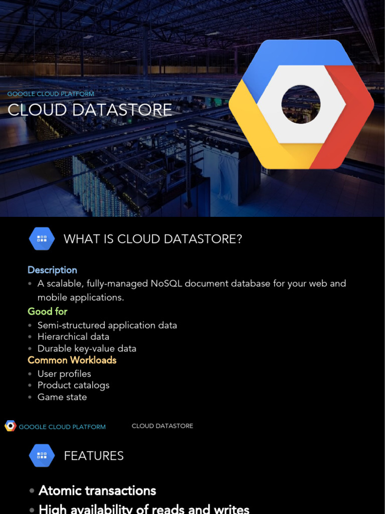 8.1 GCP Cloud Datastore PDF | PDF