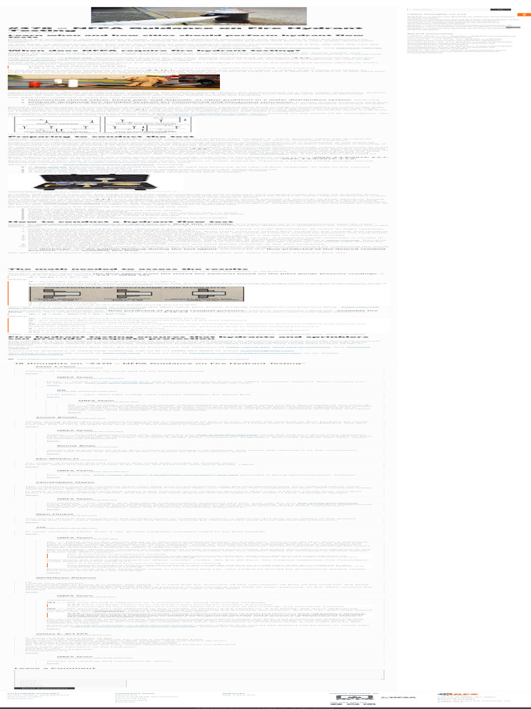 Fire Hydrant Testing - NFPA Guidance & How To Do It | PDF