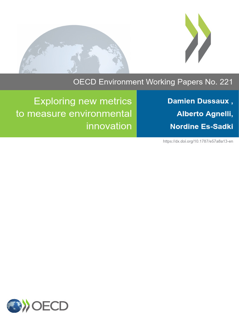 OECD - Exploring New Metrics To Measure Environmental Innovation | PDF