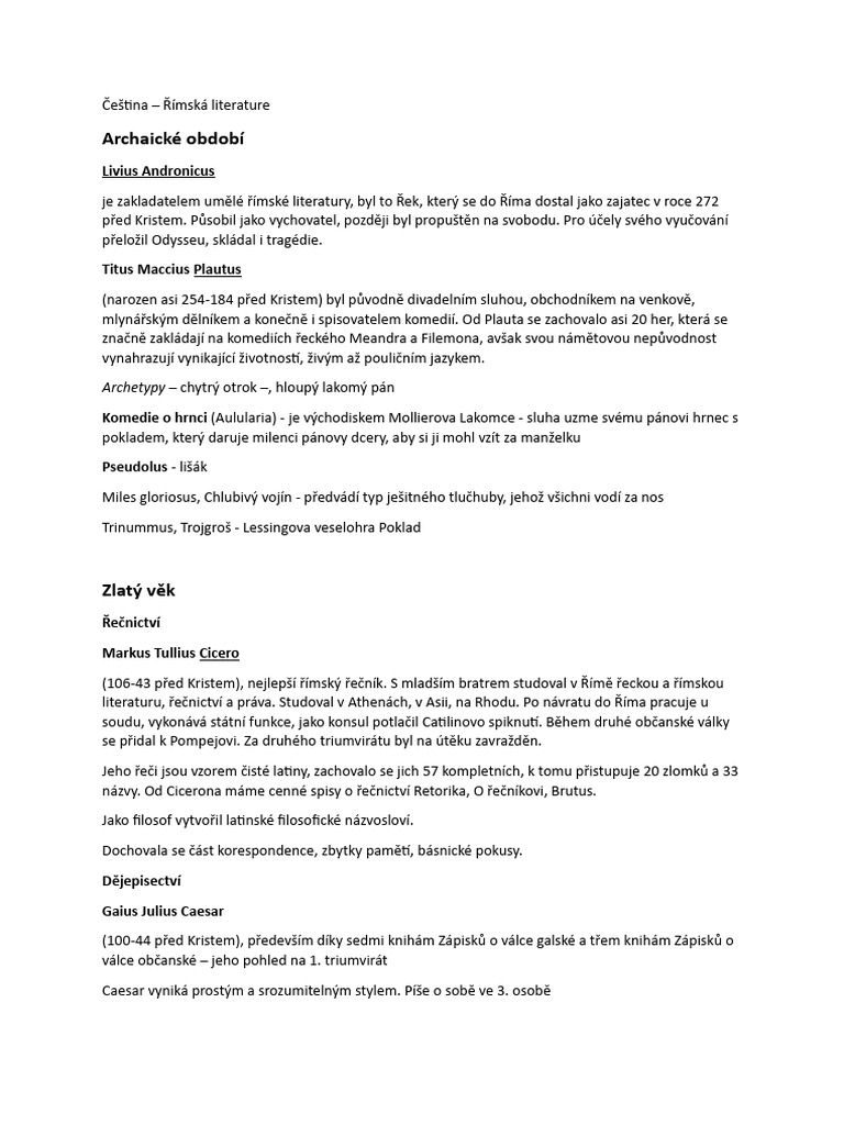 Rimska Literatura | PDF