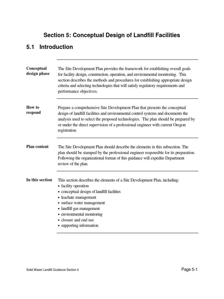 Landfill Facility Design Guidelines | PDF | Waste | Landfill