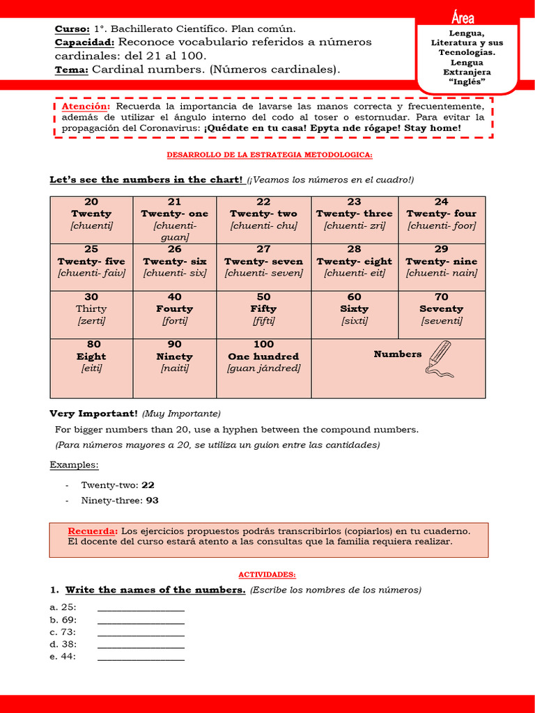 1st English Lesson 7 | PDF