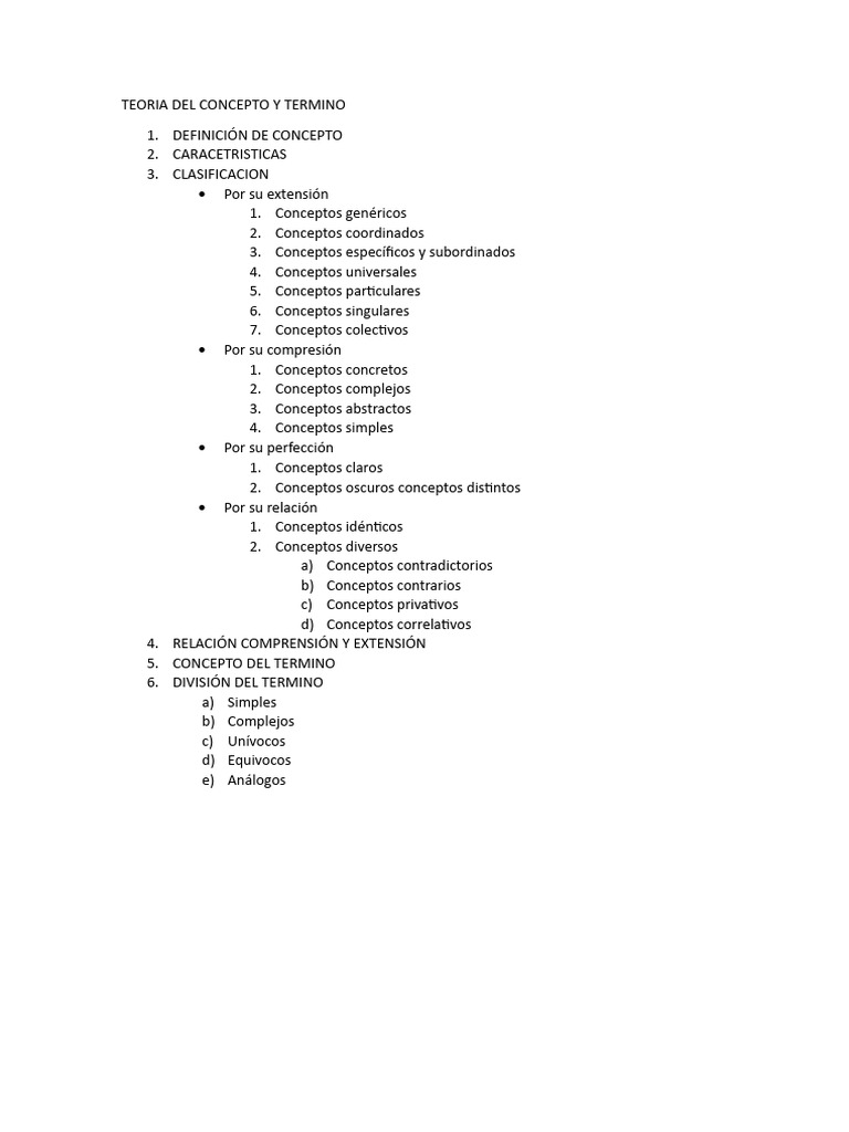 Teoria Del Concepto y Termino | PDF