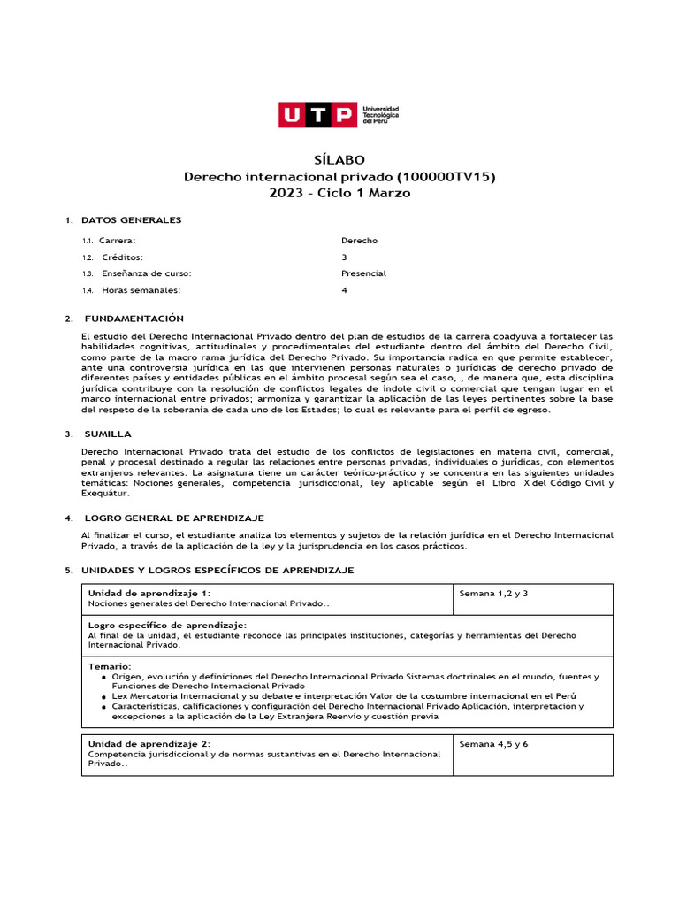 100000TV15 DerechoInternacionalPrivado | PDF | Jurisdicción | Ley ...