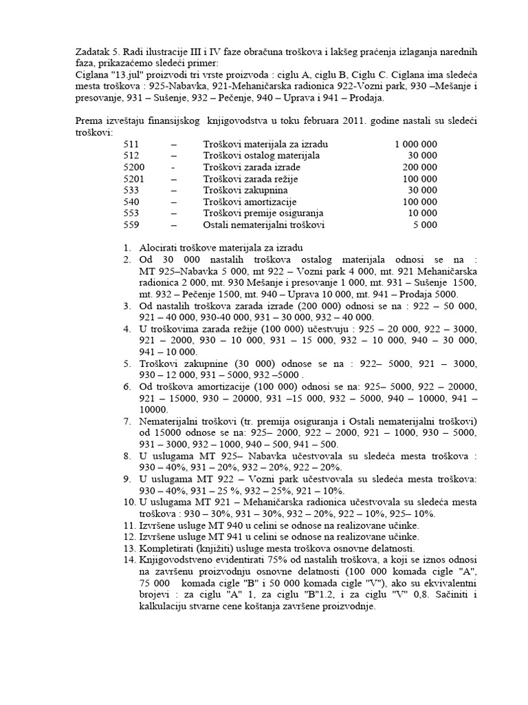 Zadatak 5 - Sa Objasnjenjima | PDF