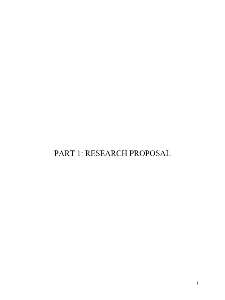 Part 1 - Research Proposal | PDF | Hypothesis | Pulp (Paper)