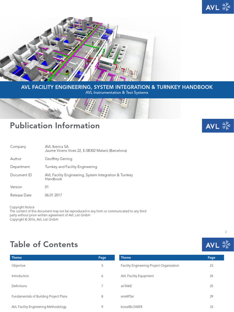 AVL Facility Engineering Handbook | PDF