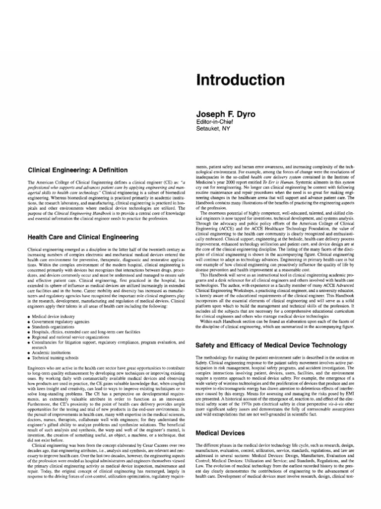 Introduction_2004_Clinical-Engineering-Handbook | PDF