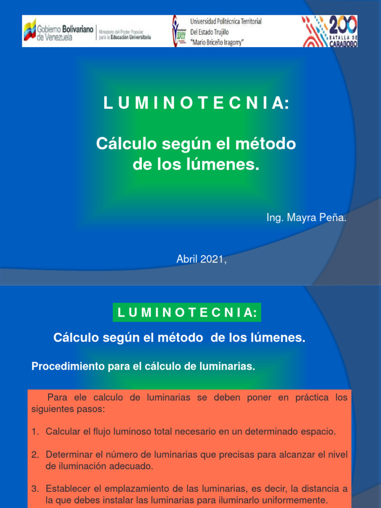 EJERCICIO LUMINOTECNIA | PDF