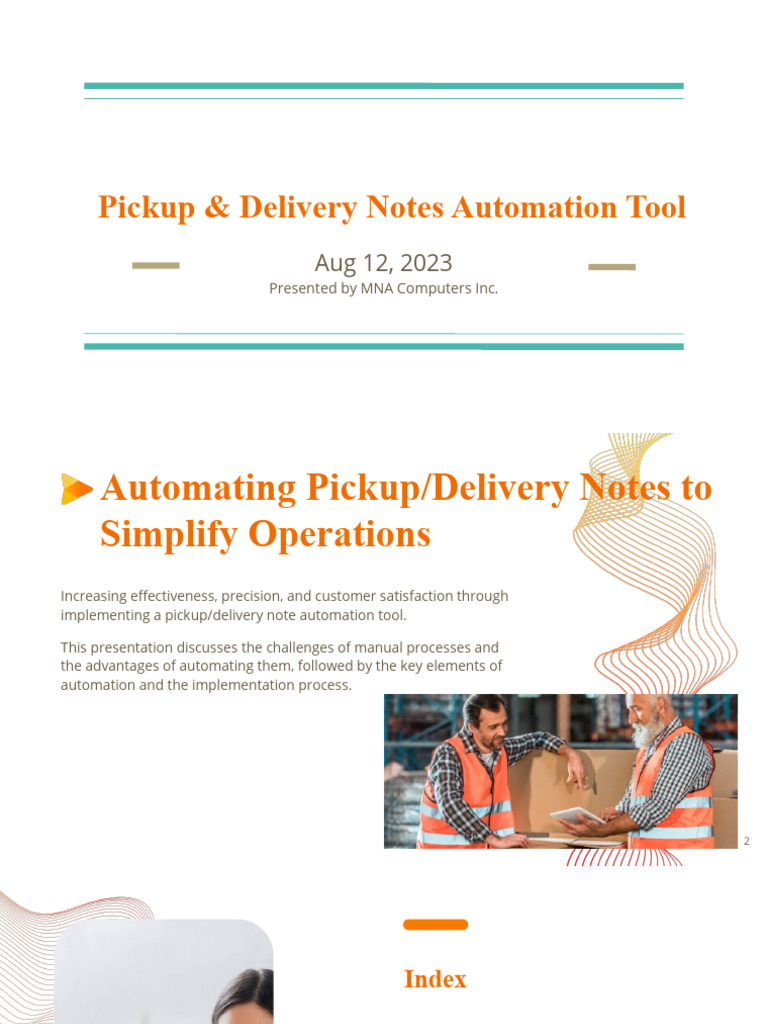 Pickup and Delivery Notes Automation - MNA Computers (8 11 2023) | PDF