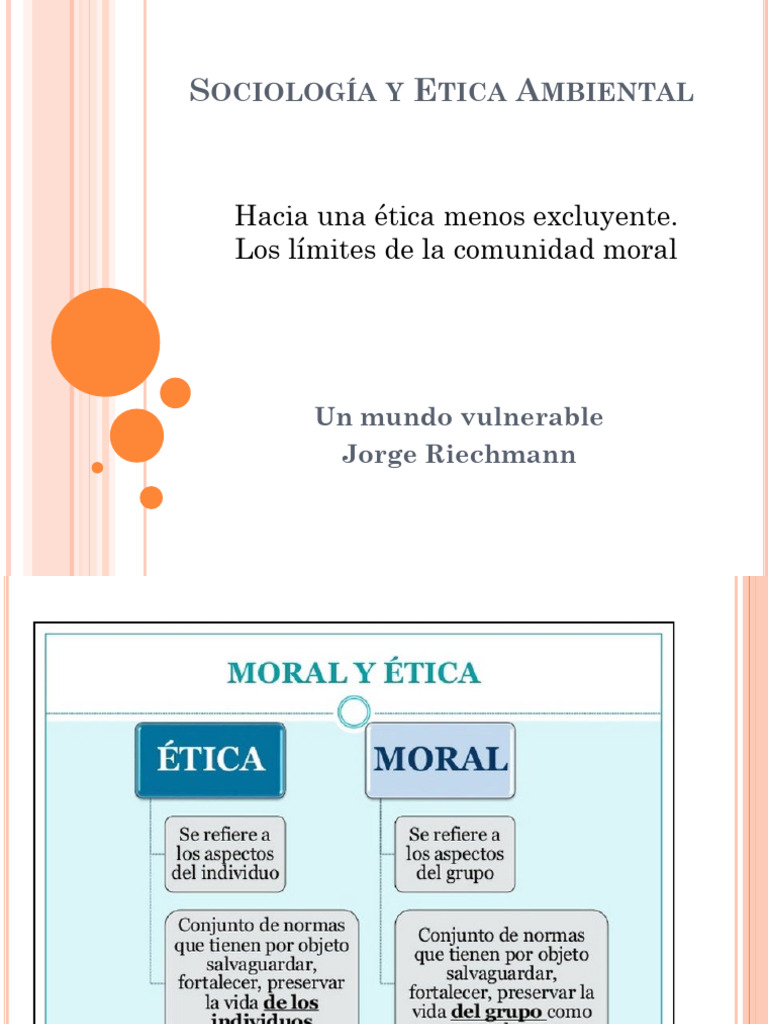 Presentación Etica Ambiental. Cap. 5 Riechmann | PDF