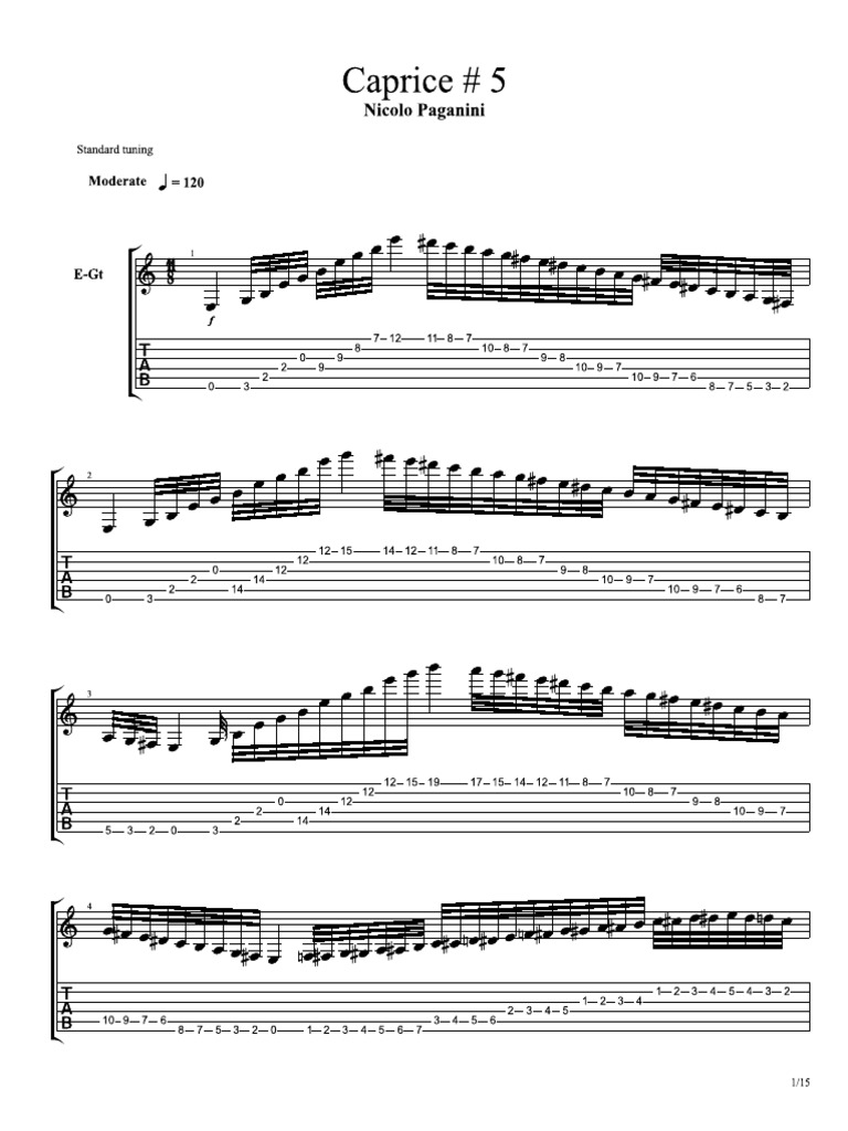 Caprice 5 - Paganini | PDF