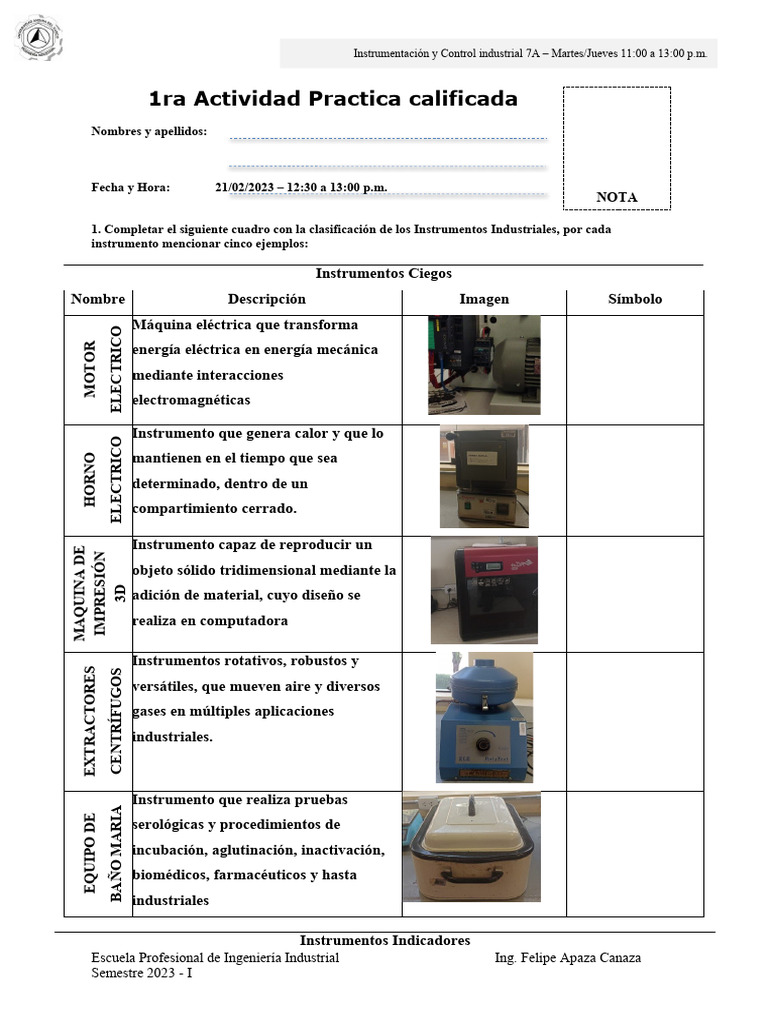 1ra Practica Calificada Avance 1 | PDF | voltaje | Corriente eléctrica