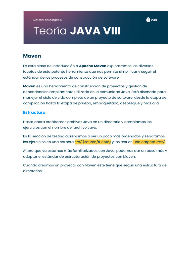 Teoria Java 8 Maven | PDF | Xml | Java (lenguaje de programación)
