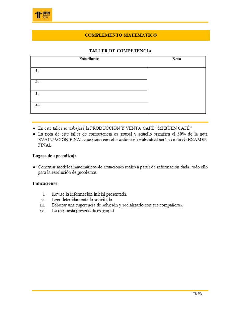 Taller Final Complemento - 230627 - 202719 | PDF | café | Precios