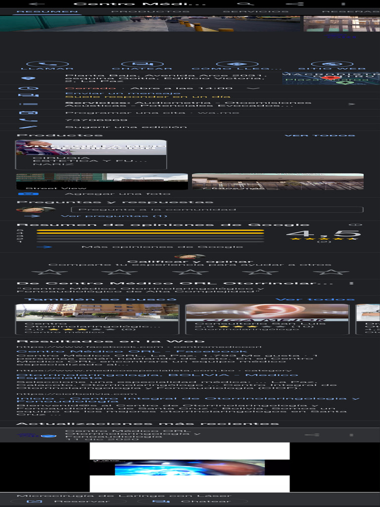 Centro Médico ORL Otorrinolaringología y Fonoaudi | PDF | Otorrinolaringología | Medicina CLINICA