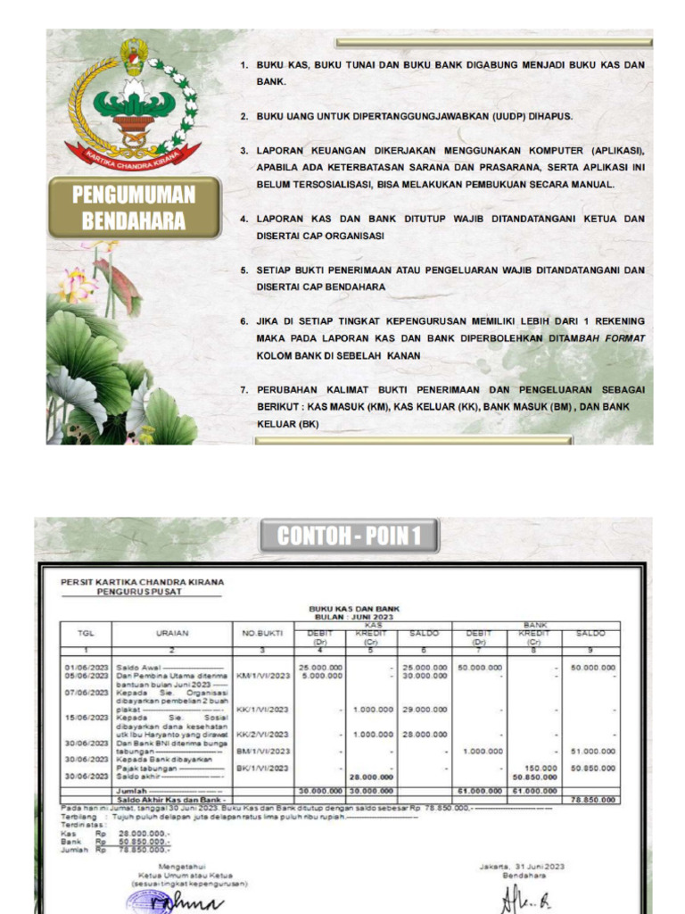 Contoh Stempel Bendahara Lonjong | PDF